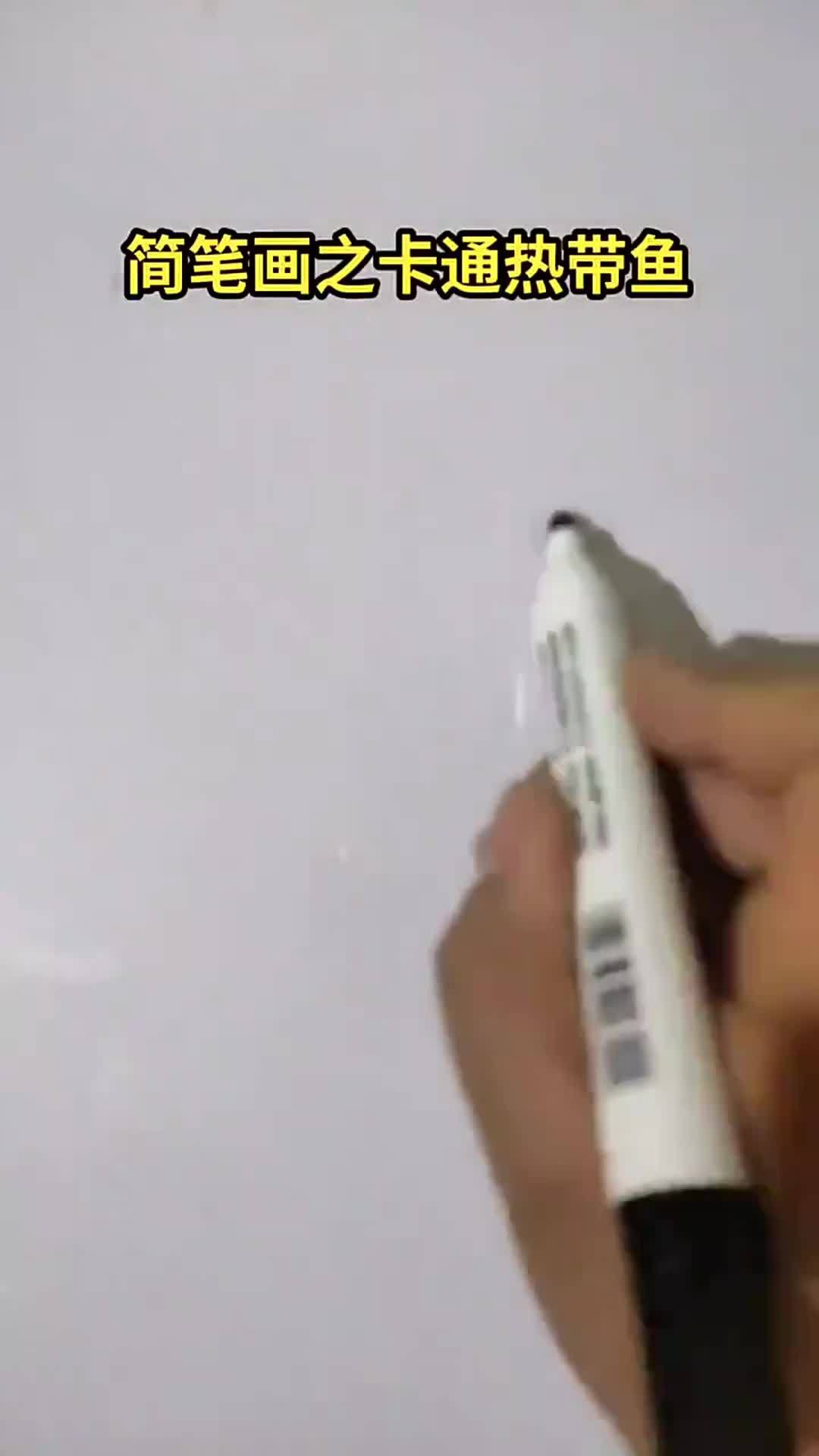 每日一画!简笔画之卡通热带鱼来袭