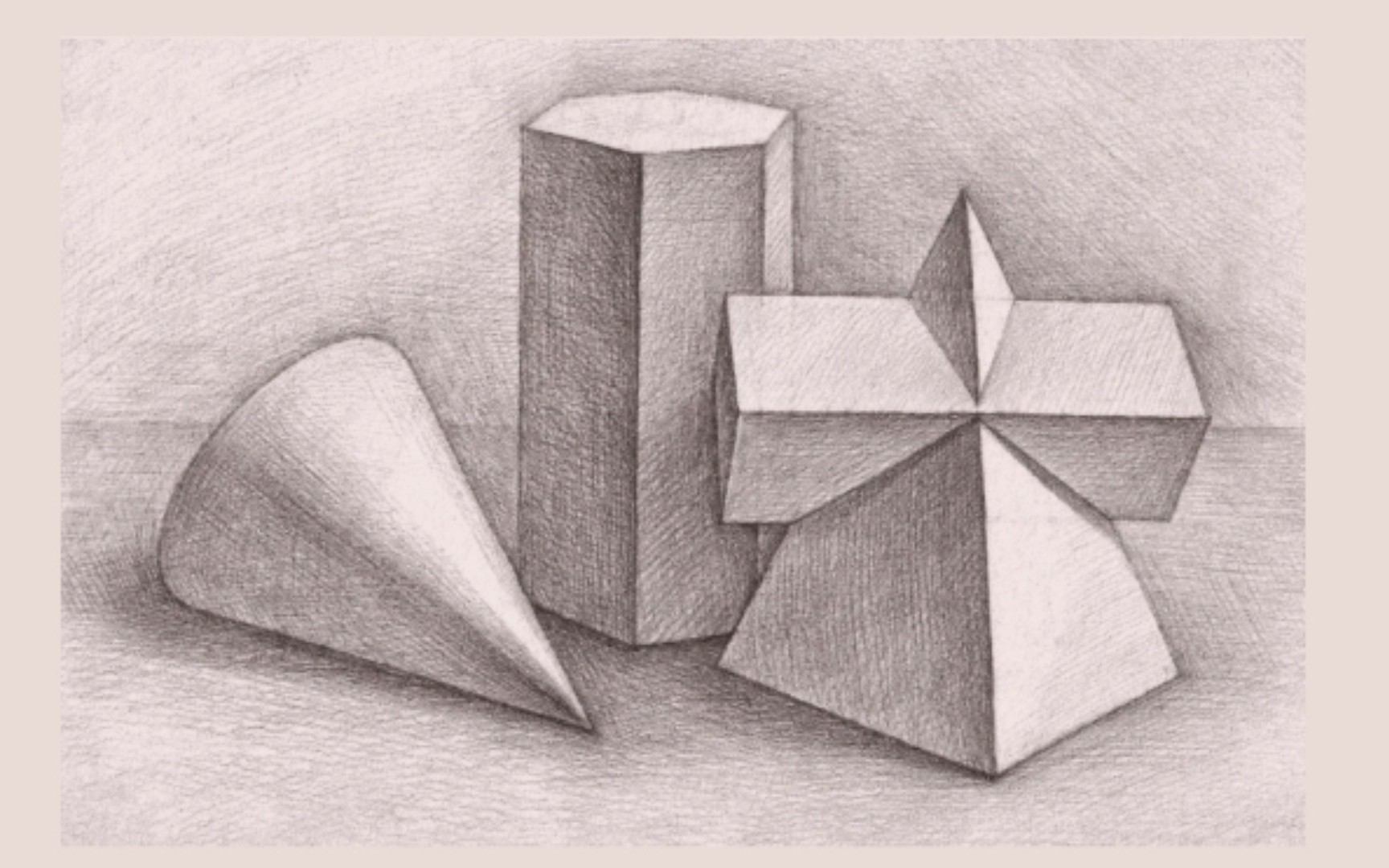 【结构素描】石膏组合体练习