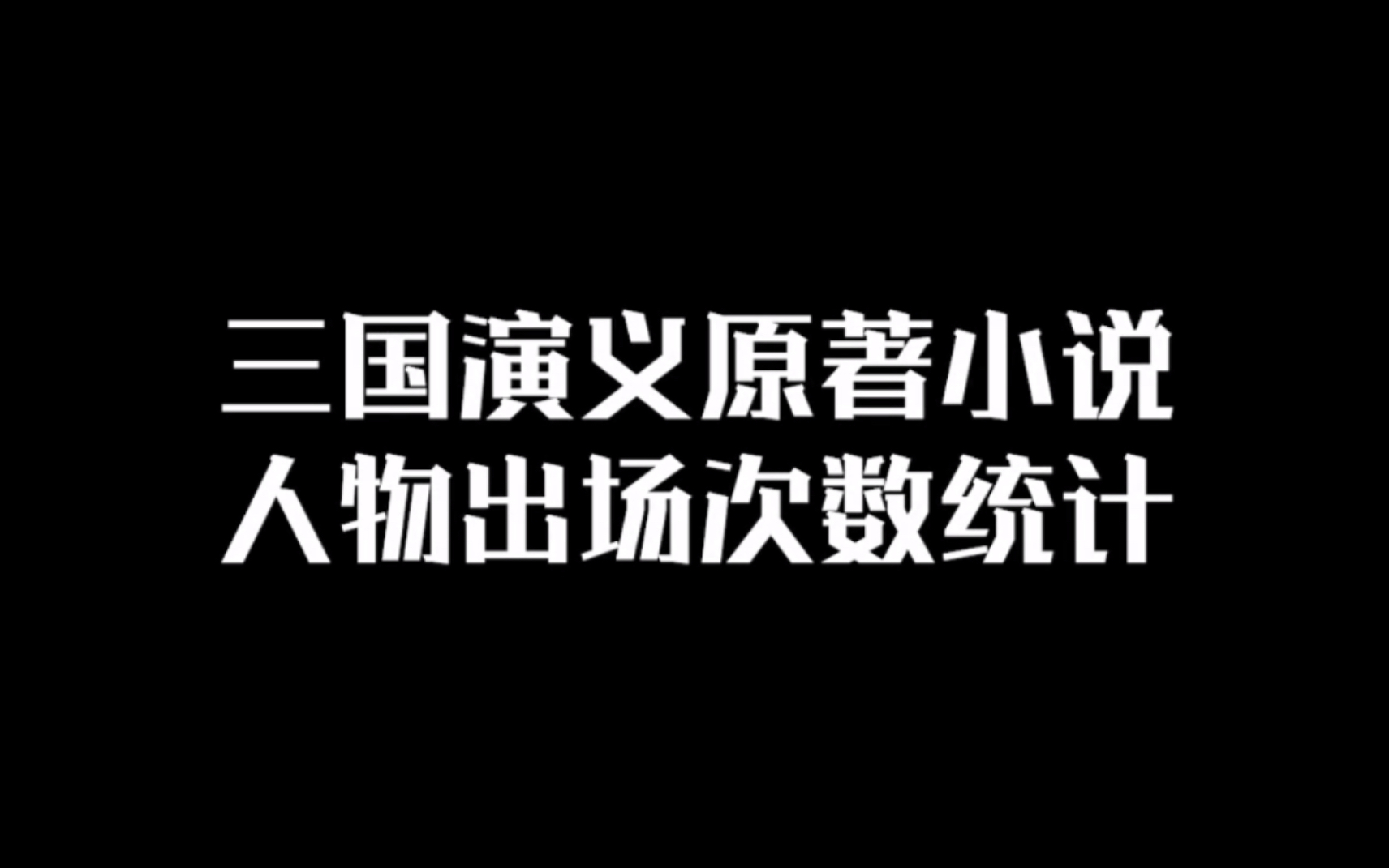 三国演义真主角?看看谁的名字在原著里出现次数最多