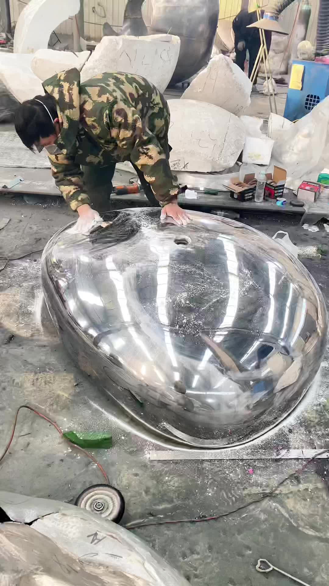 雕塑艺术制作过程 #手工 #雕塑 #雕塑艺术 #不锈钢雕塑 #雕塑厂家