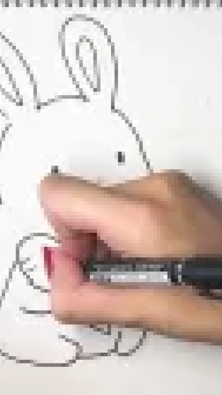 呆萌的小兔子简笔画!简单好学