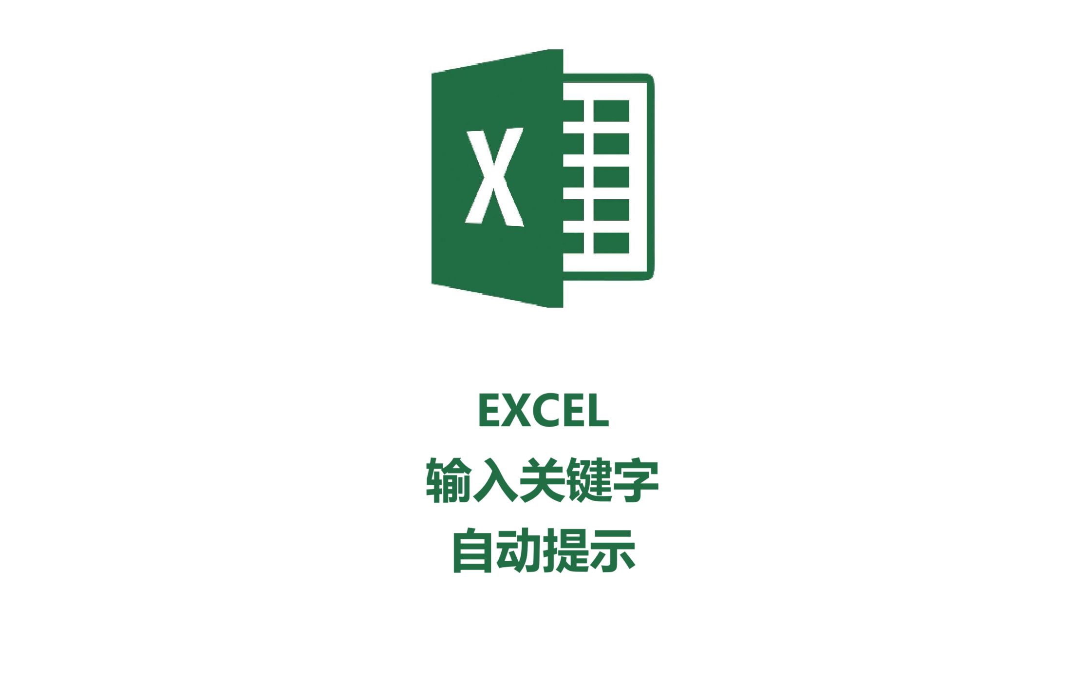 杲杲EXCEL输入关键字自动弹出提示