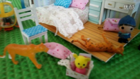 ...DIY 动物园总动员老虎狮子斑马河马玩具 儿童早教 奥特曼中文版国语版