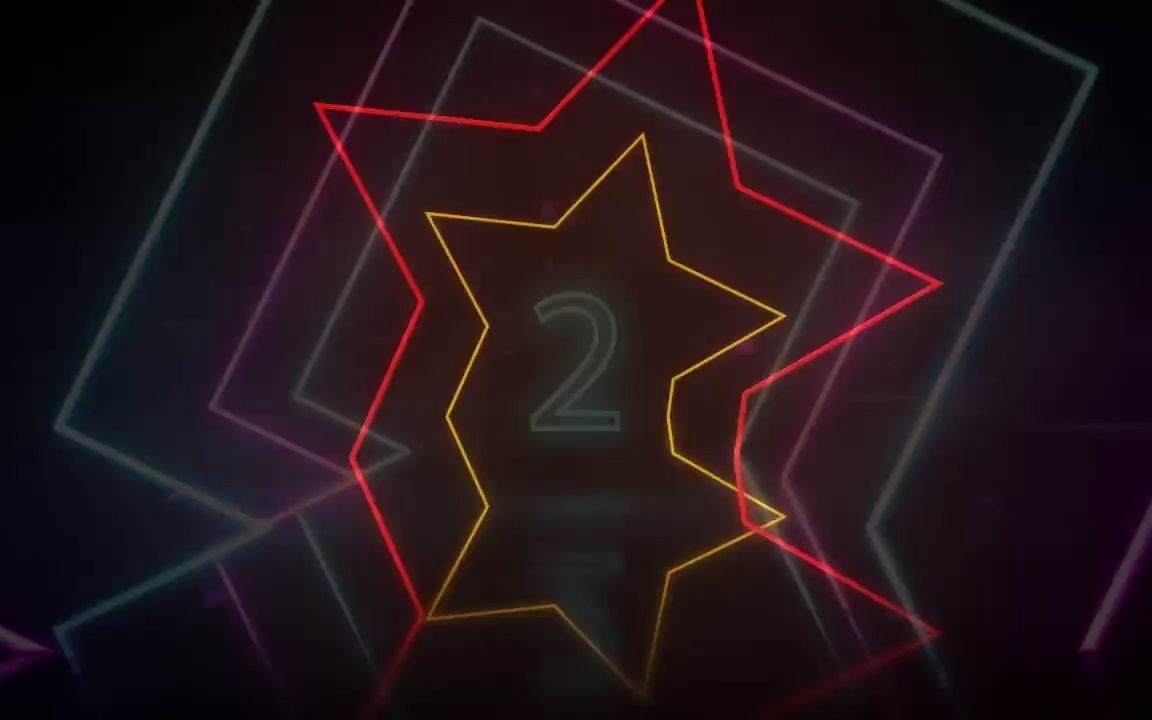 视频素材 ▏h623 炫酷霓虹灯光闪烁卡通趣味创意10秒倒计时六一儿童...