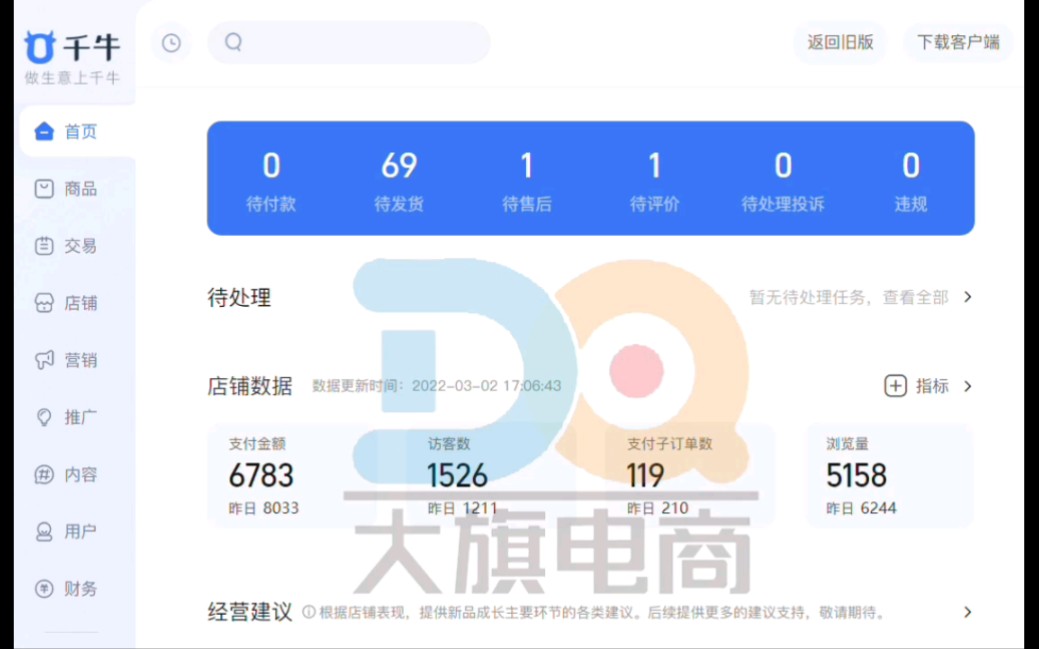 南阳淘宝运营培训找大旗电商