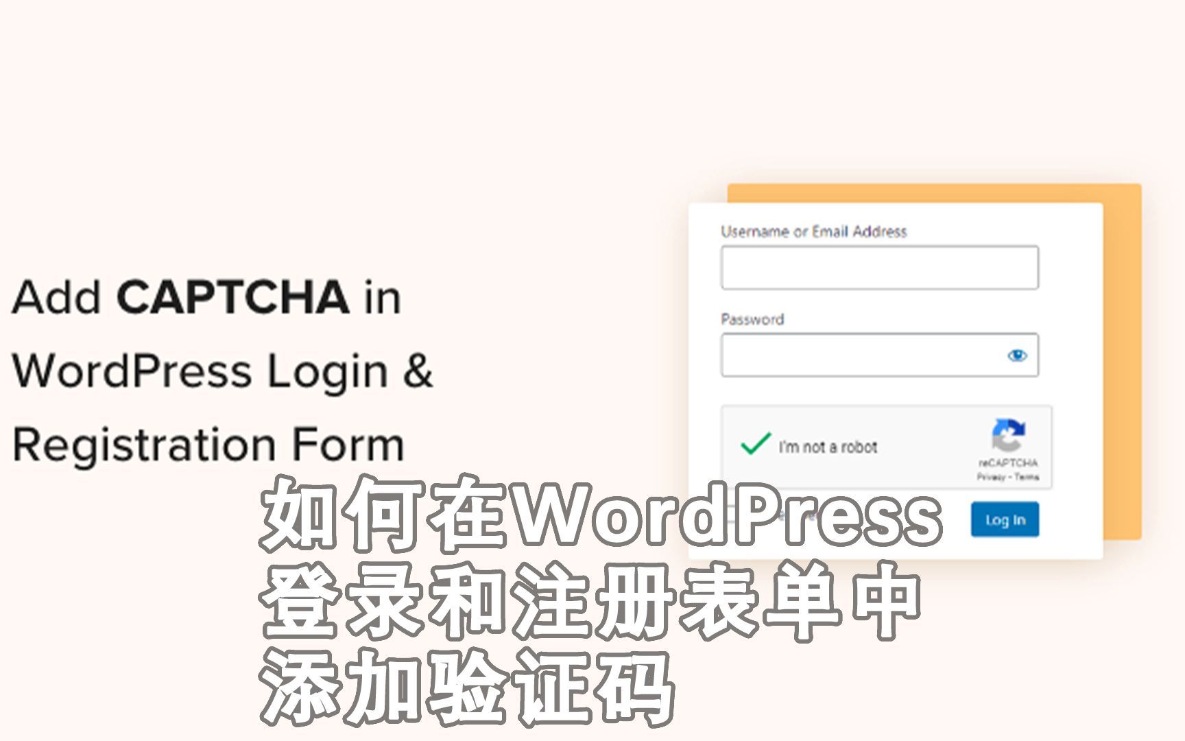如何在 WordPress 登录和注册表单中添加验证码