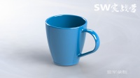 SW实战营SolidWorks建模视频教程,马克杯,杯体旋转把手扫描