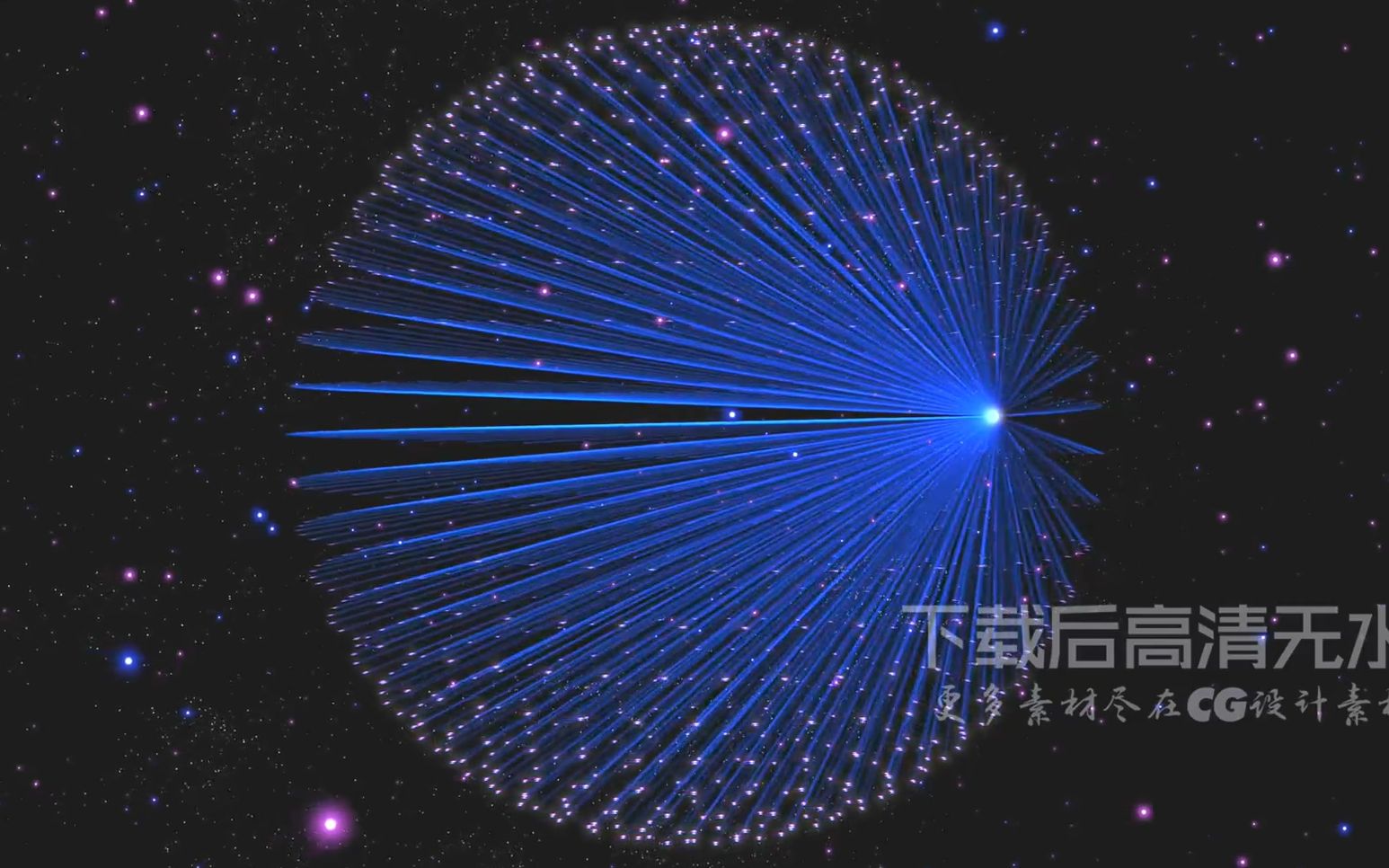 s738 2k画质蓝色线条科技感HUD元素动态视频背景剪辑合成 婚礼婚庆 ...