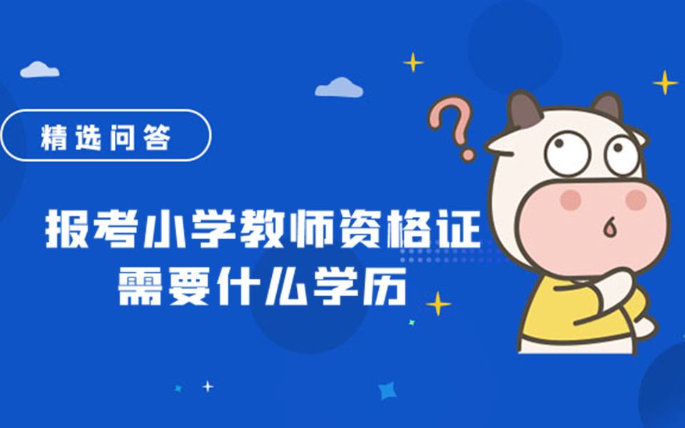 报考小学教师资格证需要什么学历
