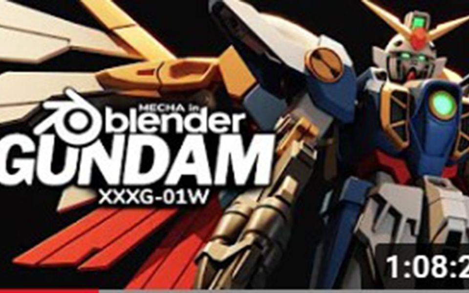 Blender教程 高达建模 Wing Gundam (no audio)