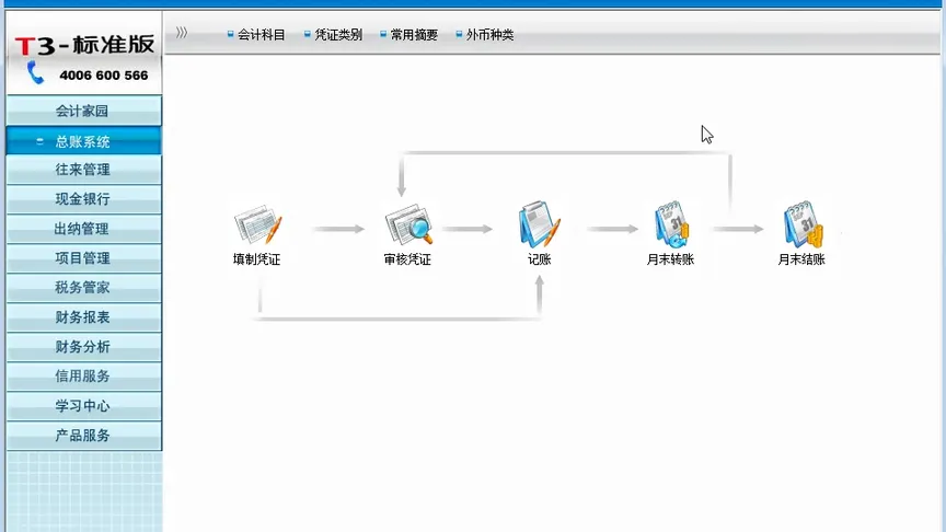 用友T3之项目辅助核算