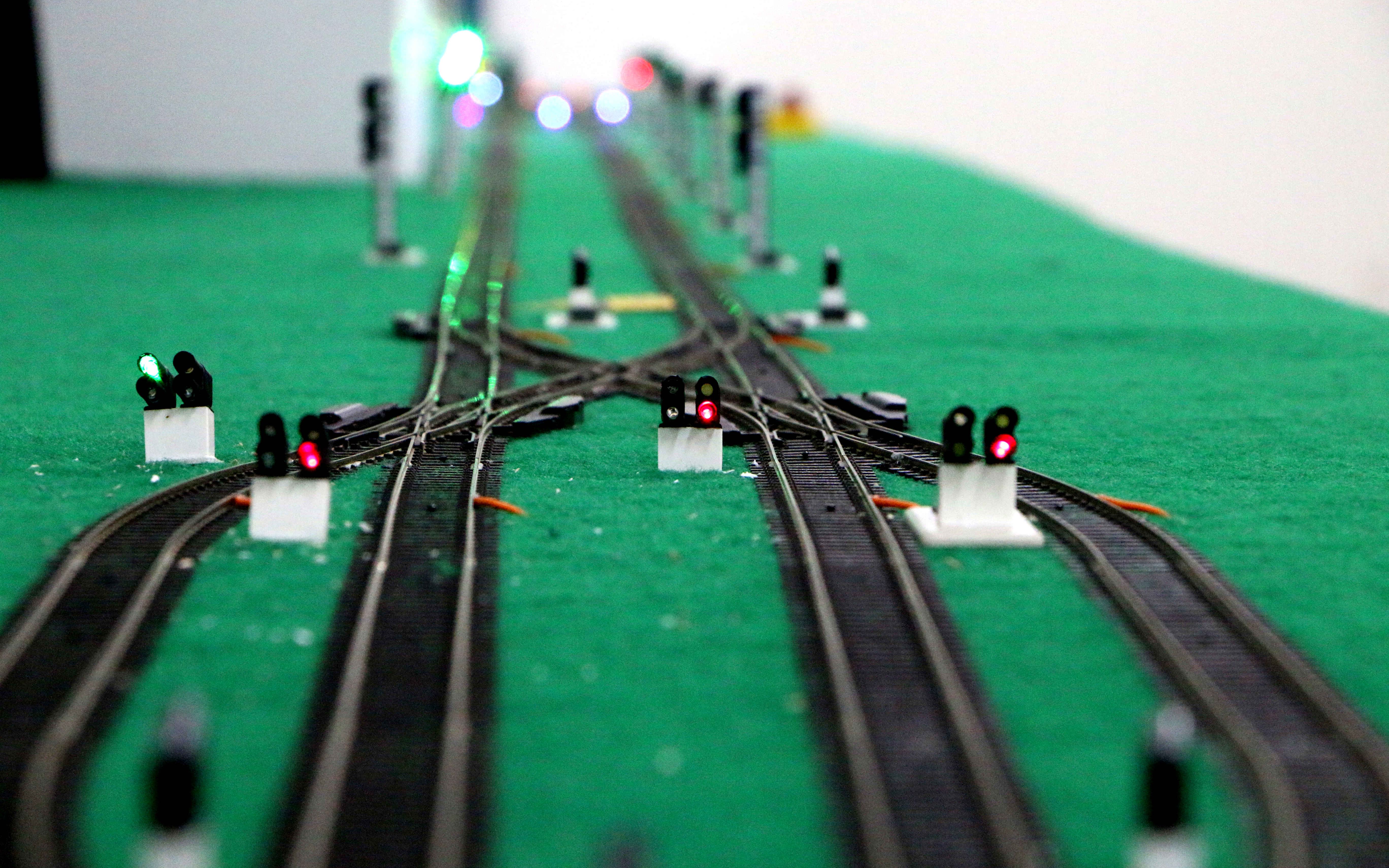 【火车模型】山东交通学院轨道交通学院电气集中联锁实验室仿真沙盘