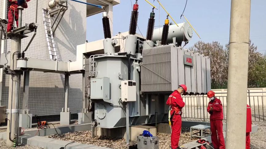 电气春检现场,带你全方位的看一下110kVABB两圈变压器的主要部件