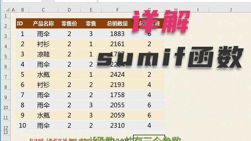 详解sumif函数