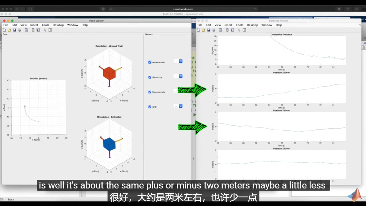IMU融合GPS,并用Matlab仿真