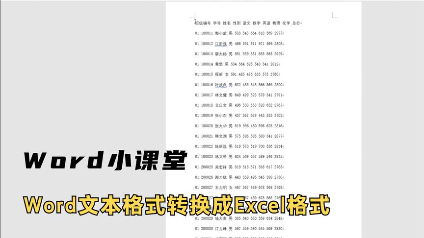 【office办公技巧实例】Word文本转换Excel表格