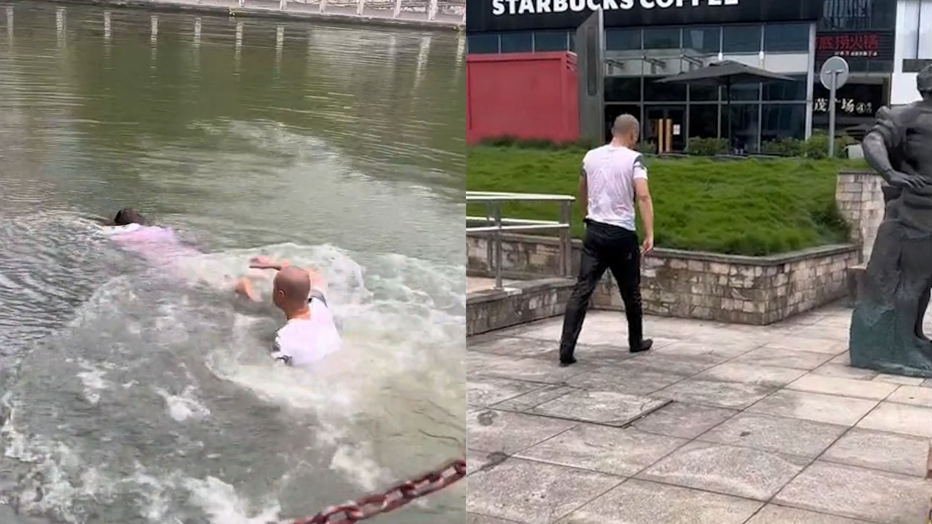 女子落水,男子跳河救人全程仅花1分钟,悄悄离开后现被全网寻人