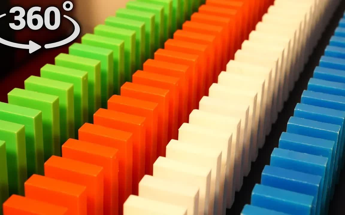 【多米诺】4000个多米诺骨牌!INSANE多米诺骨牌360°倒下!