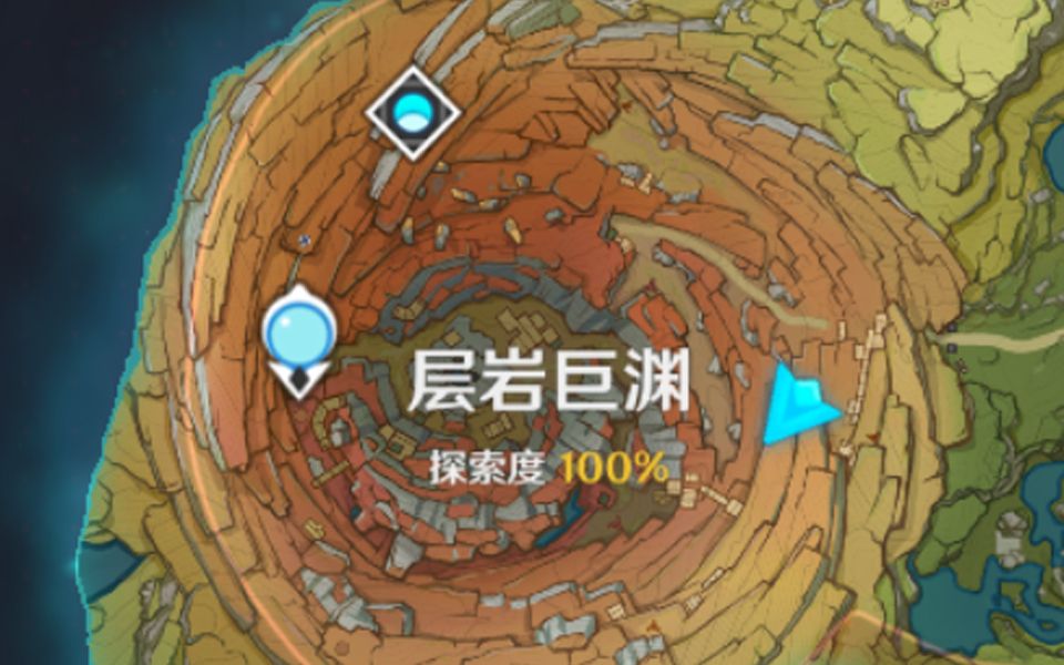 原神代肝层岩巨渊地面满探索_原神