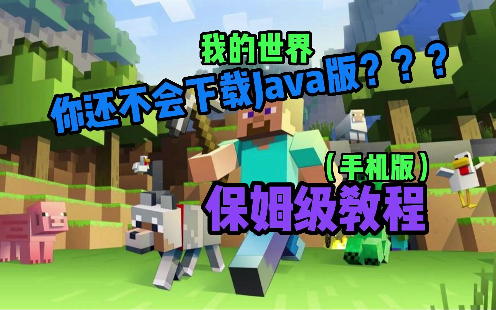 【我的世界】:Java版下载安装教程(手机版)_单机游戏热门视频