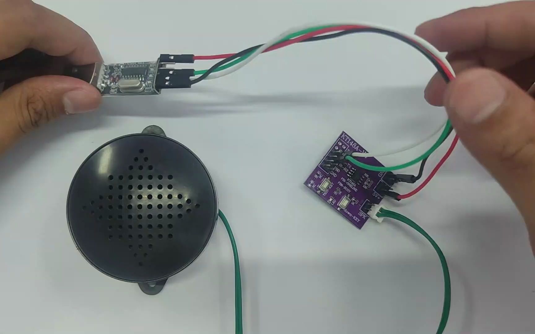 KT148A语音芯片sop8按键版本_一对一测试使用说明演示