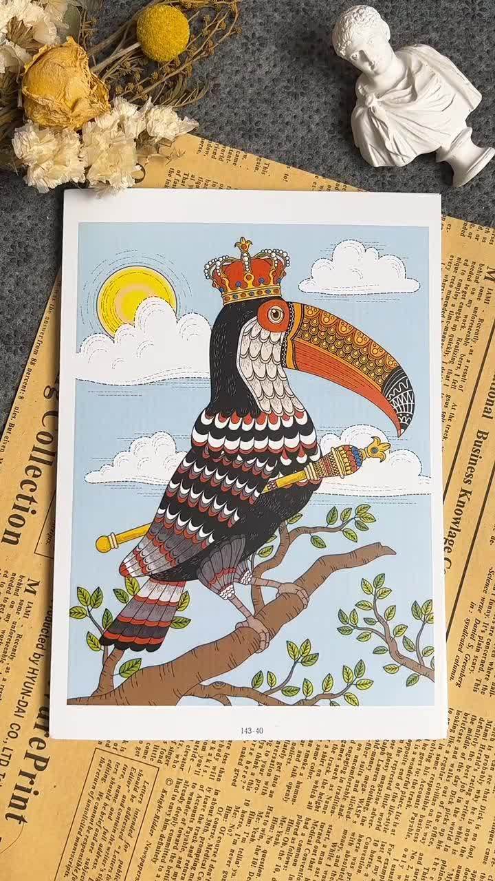 仿佛闯入了童话世界,这样的线描画也太有趣了~