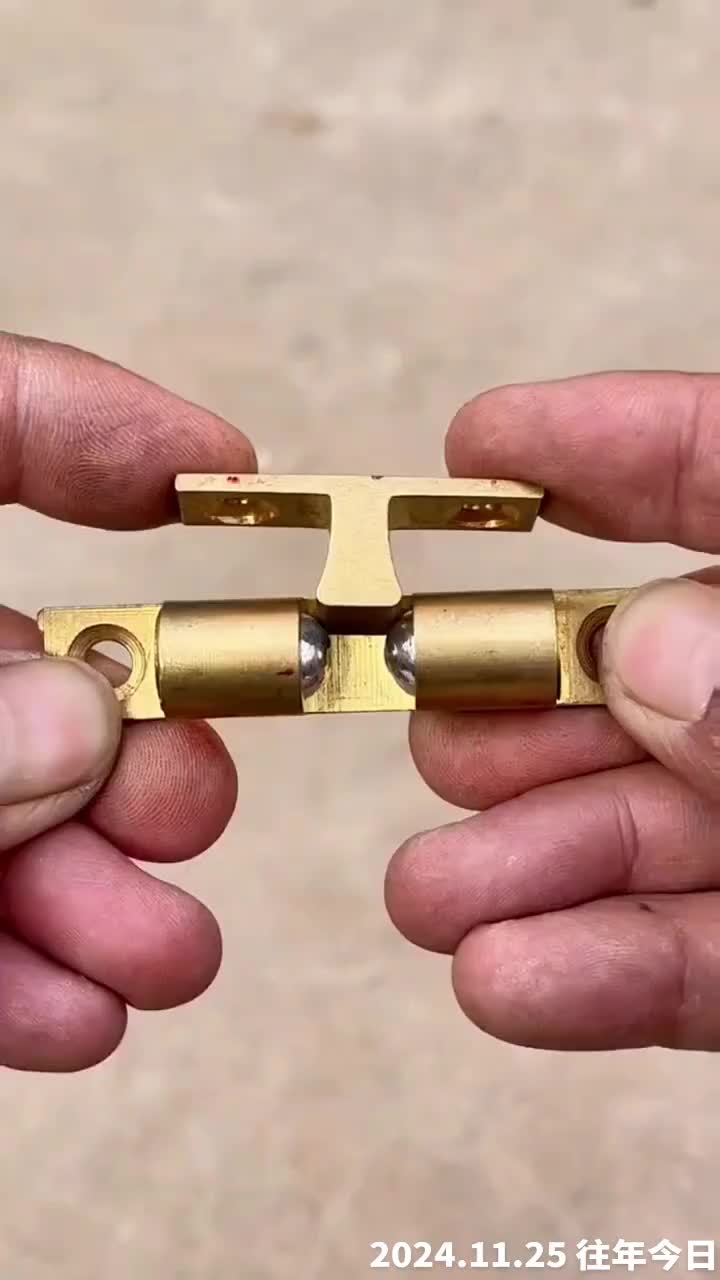 柜门碰珠锁扣 纯铜碰珠锁扣衣柜弹开器隐形门磁吸抽屉开关柜门反弹...