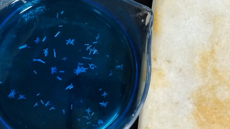 自制五水硫酸铜结晶过程——蔚蓝色的绽放