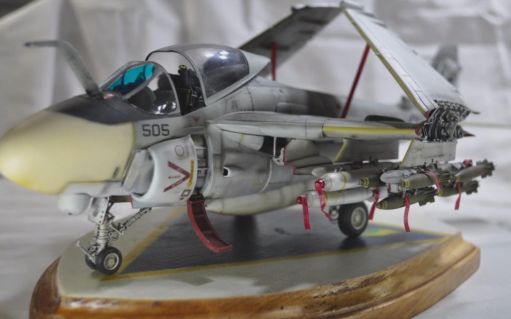 利华Revell 1/48 Intruder A-6E "入侵者"攻击机模型制作视频