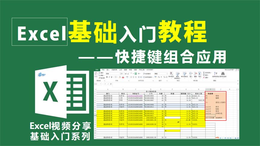 Excel最常用快捷键,学会它让你事半功倍【信息技术小课堂】