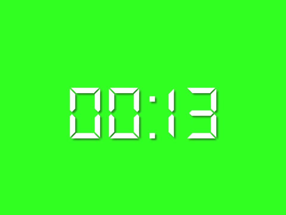 【绿幕素材】倒计时1分钟绿幕素材包无版权无水印[720p HD]