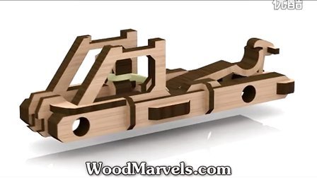 投石机的乙攻城武器:三维装配动画(480HD)