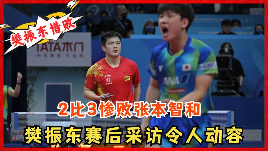 樊振东2比3惨败张本智和,赛后采访令人动容,刘国梁表示:我理解