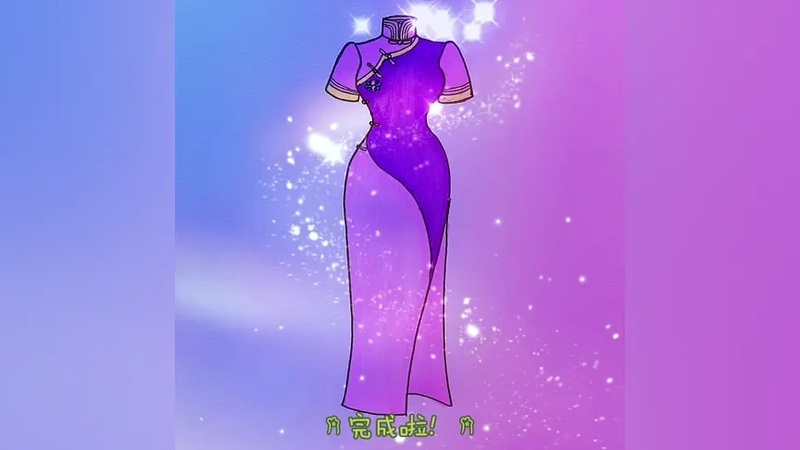 毒夕菲的裙子 手绘 简笔画 毒娘娘 叶罗丽精灵梦 ,小助手
