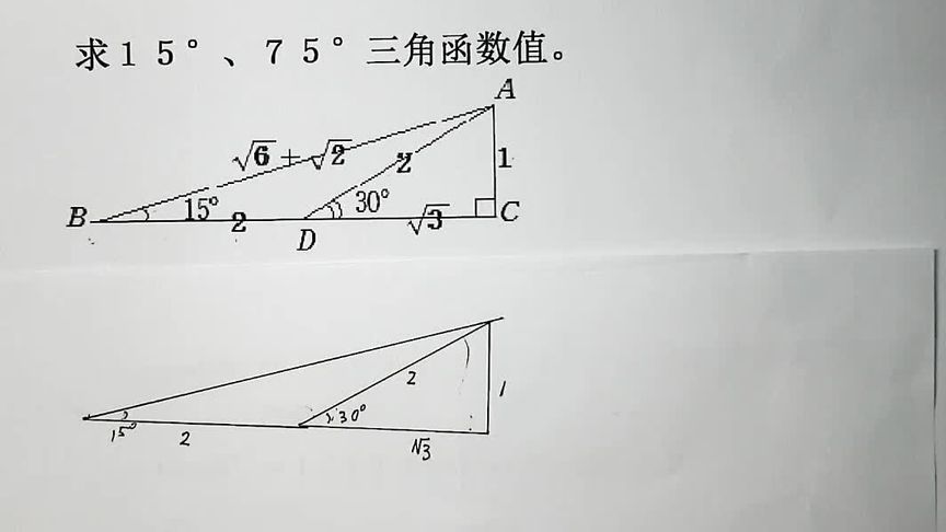 15度三角函数值