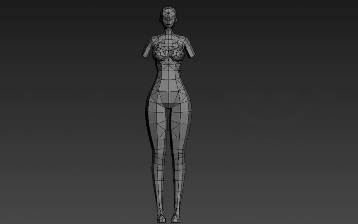 【3Dmax】角色建模=标准女人体裸模制作教学