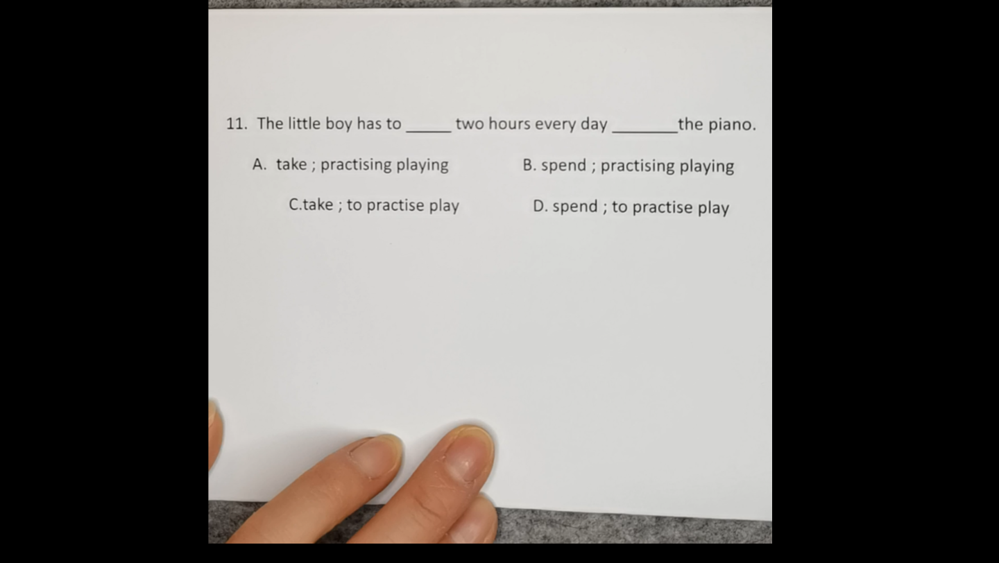 初中英语解题技巧11--take和spend的区别及用法。