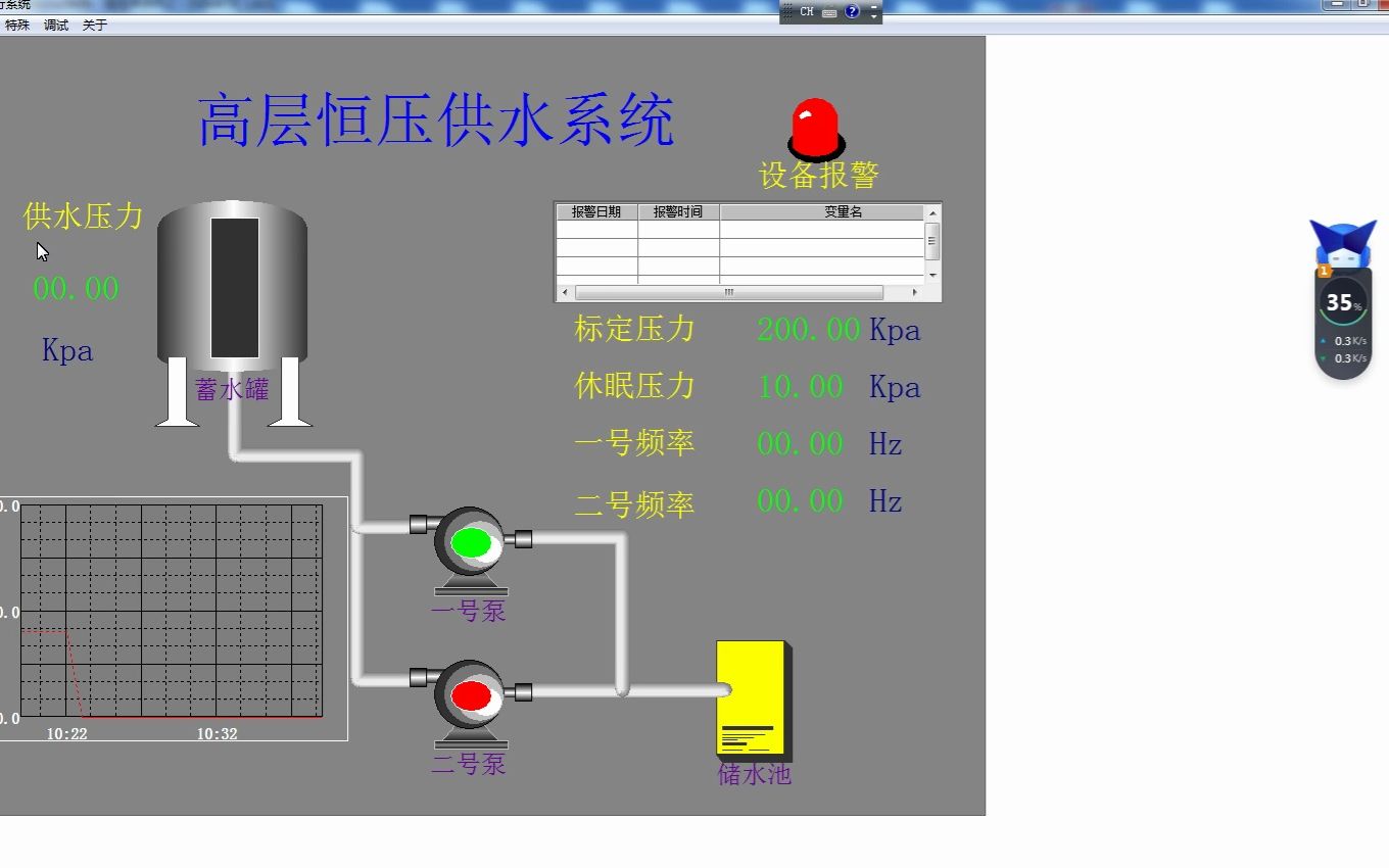 高层恒压供水组态王西门子200图纸简易仿真控制作业