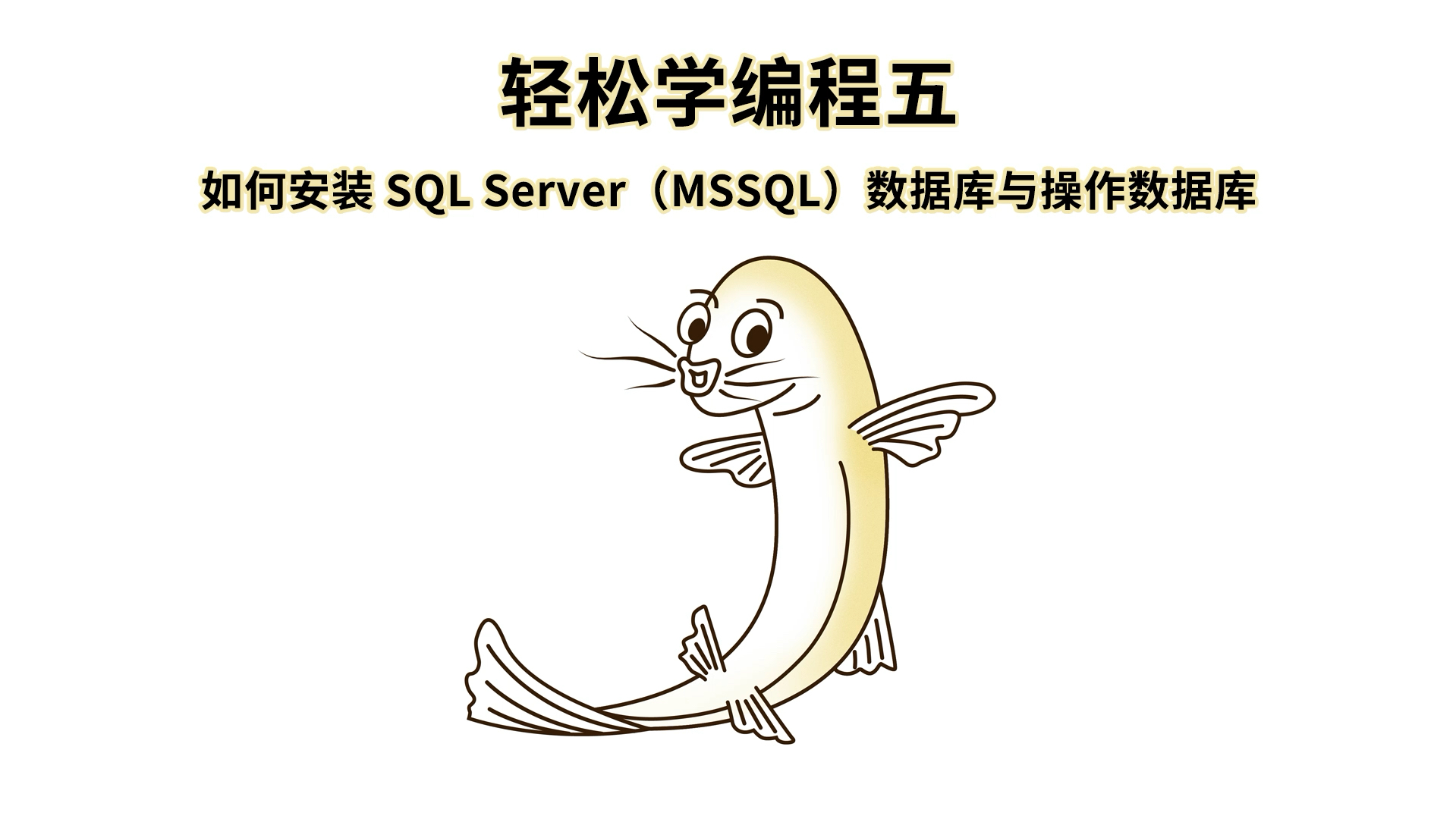 轻松学编程五:如何安装MSSQL数据库与操作数据库