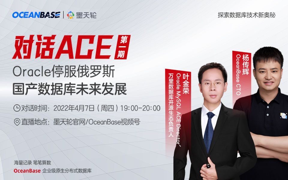 对话ACE第一期:Oracle停服俄罗斯,国产数据库未来发展
