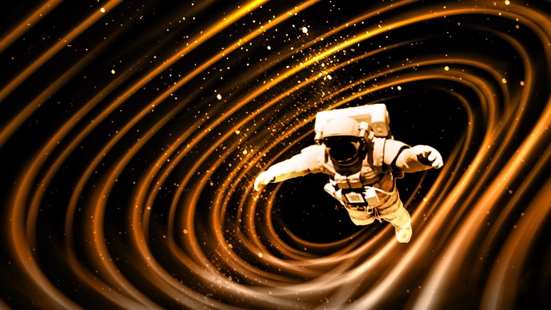 简单出彩的抽象漩涡星空海报