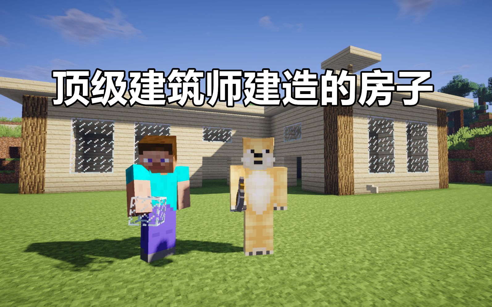 我的世界:萌新生存 04 顶级建筑师暗墨建造的房子就是好看