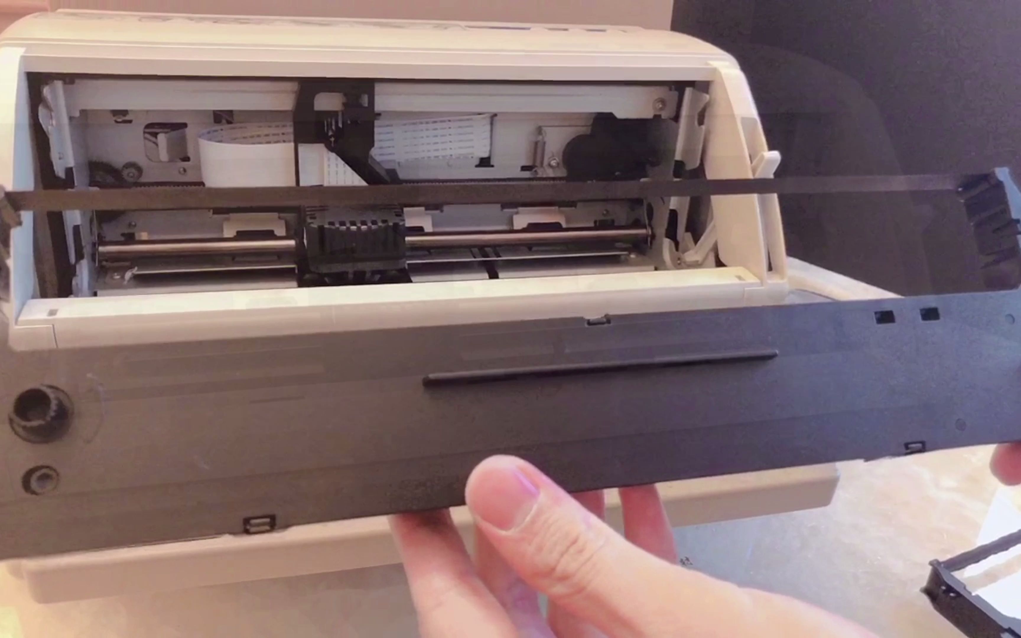 ...500 NX-500K NX-500F NX-510 NX-780点阵式印表机色带架安装教学