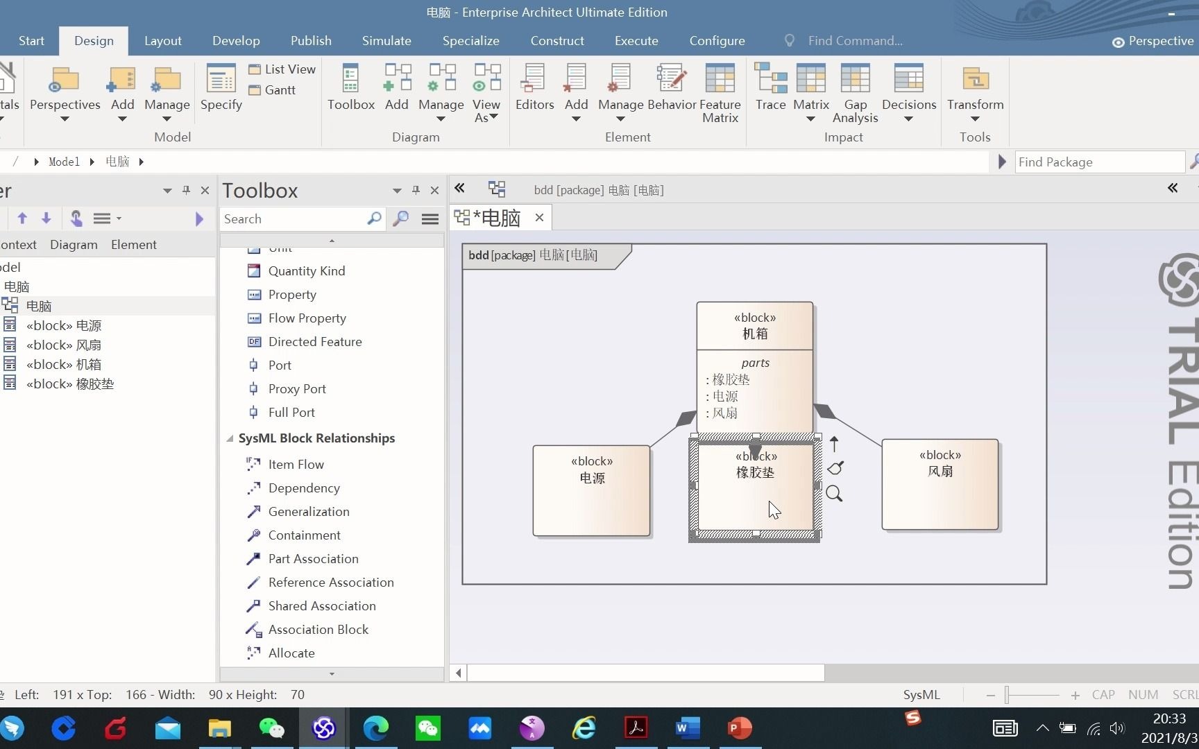 系统建模语言OMG SysML建模公开课-3.1 内部块图 部分和多重性