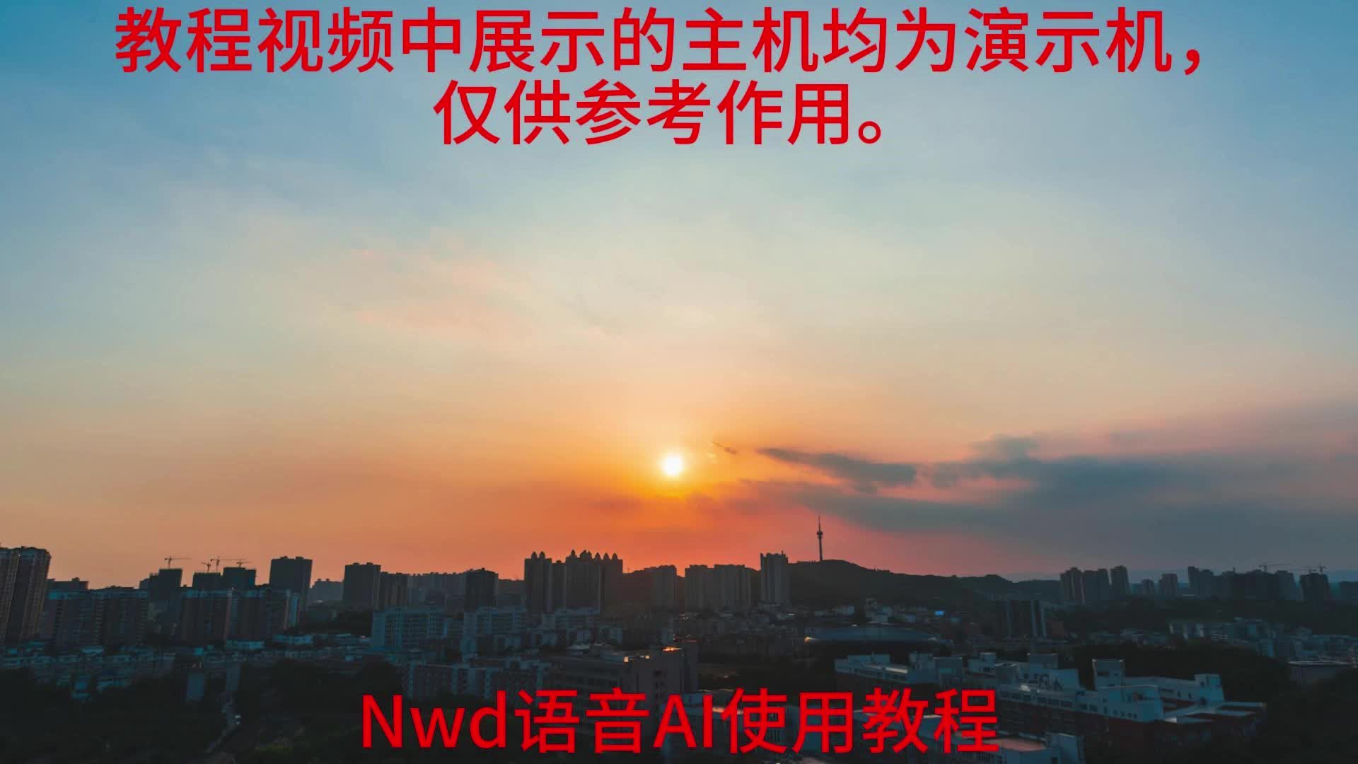 Nwd语音AI使用教程