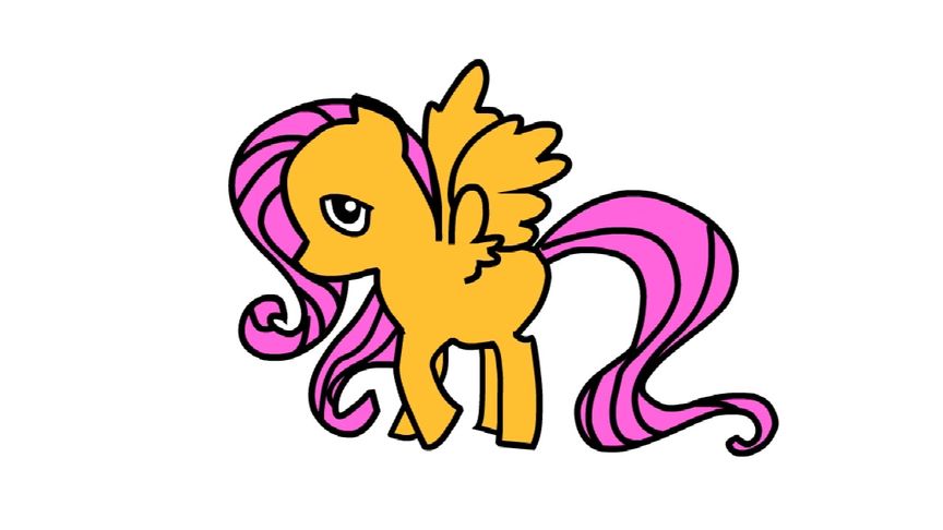 小马宝莉柔柔公主简笔画教程,儿童宝宝幼儿学绘画,亲子益智美术