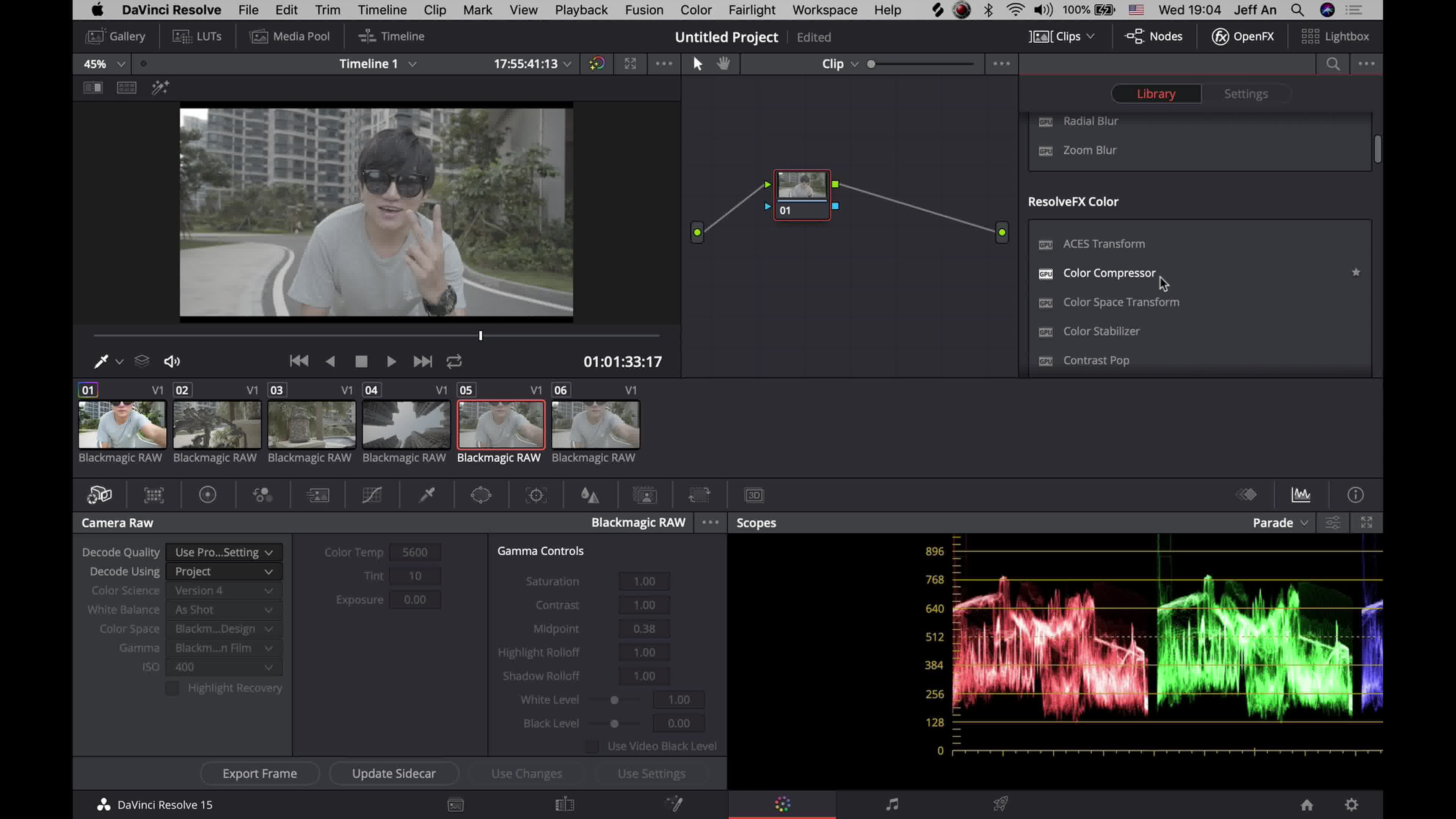 bmpcc 4k raw 达芬奇流程