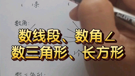 数线段 数角 数三角形 数长方形