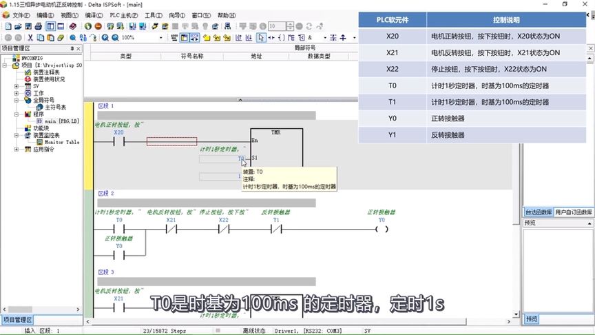 台达PLC正反转控制