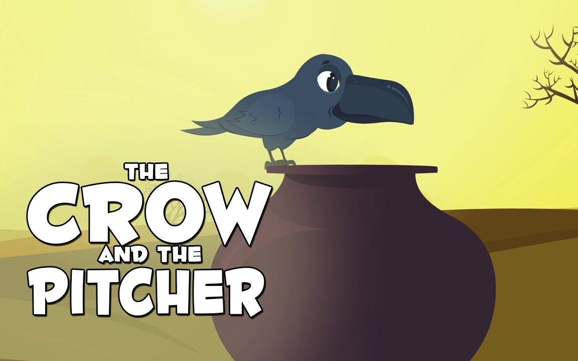 【英文绘本阅读】Aesop's Fables: the crow and the pitcher 伊索寓言: ...